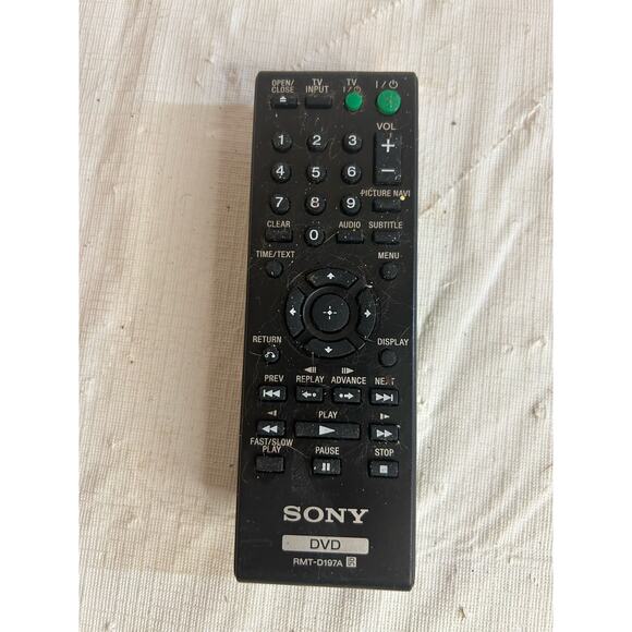 Sony | Other | Sony Dvd Remote Rmtd97a Replacement Remote Missing Back ...